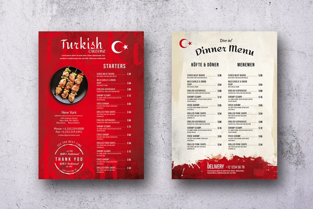 Turkish Food Menu Bundle - Graphimarket