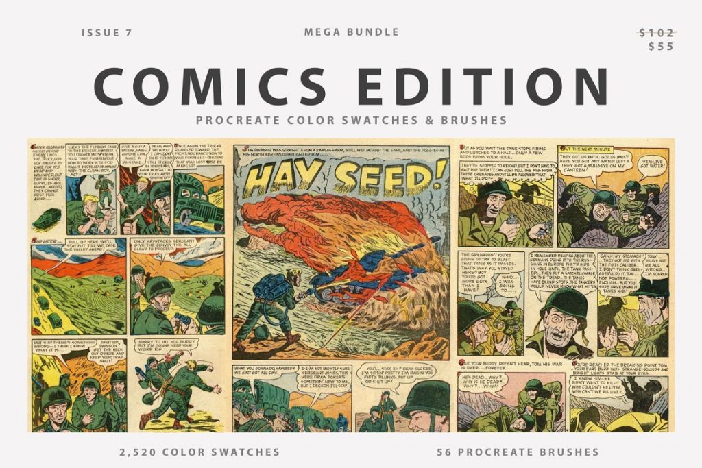 Comic Bundle Procreate Brushes - Graphimarket